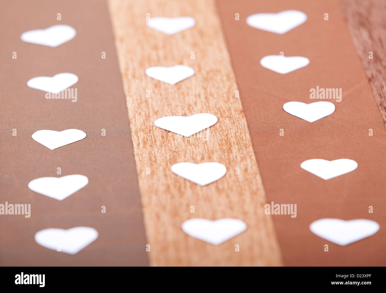 Heart shape papper cuts on a background studio shot Stock Photo - Alamy