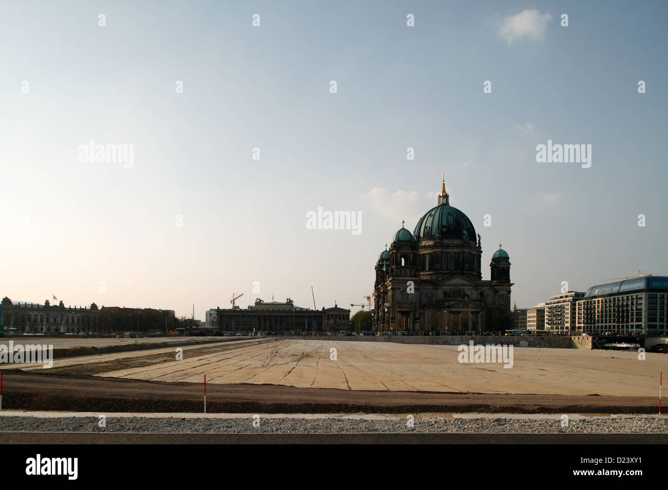 Berlin, Germany, the castle empty space in the background of the Berlin ...