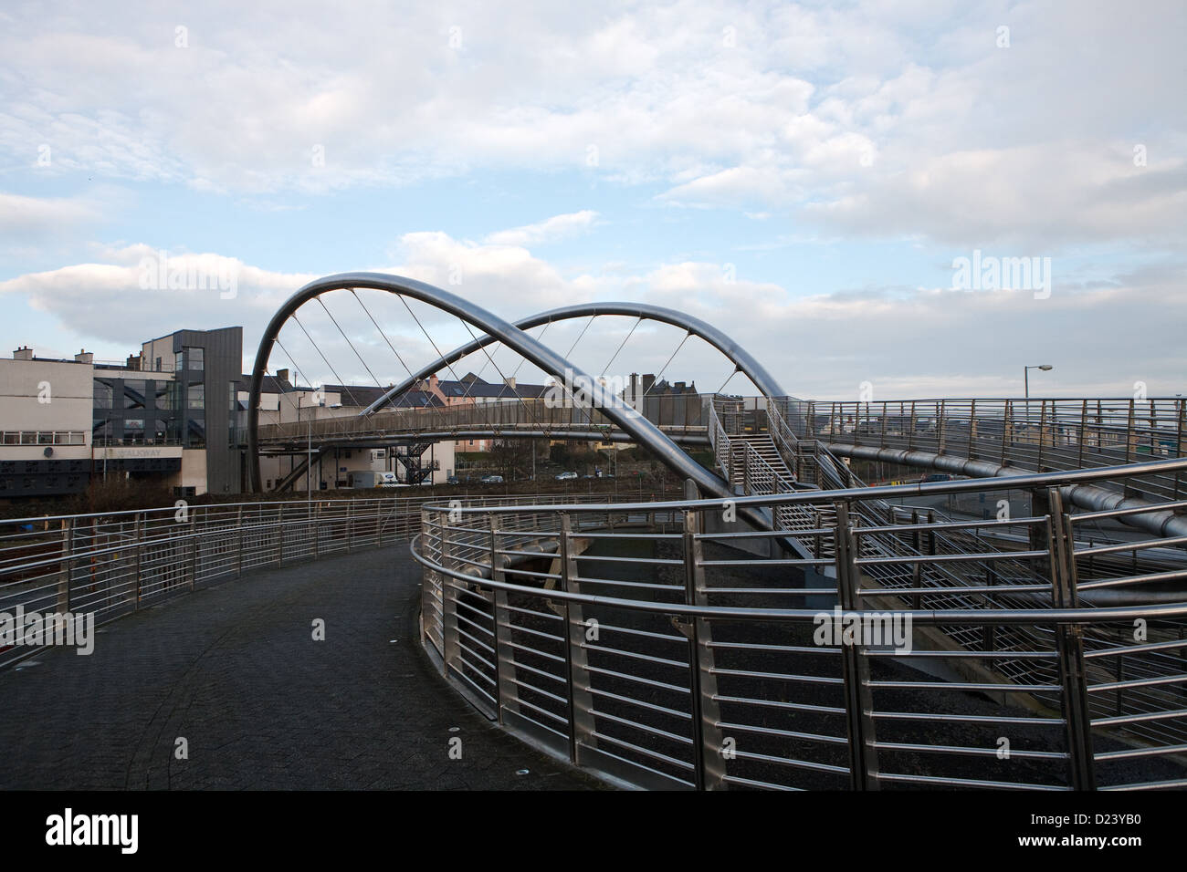 Celtic Gateway Footbridge in Holyhead Wales Stock Photo - Alamy