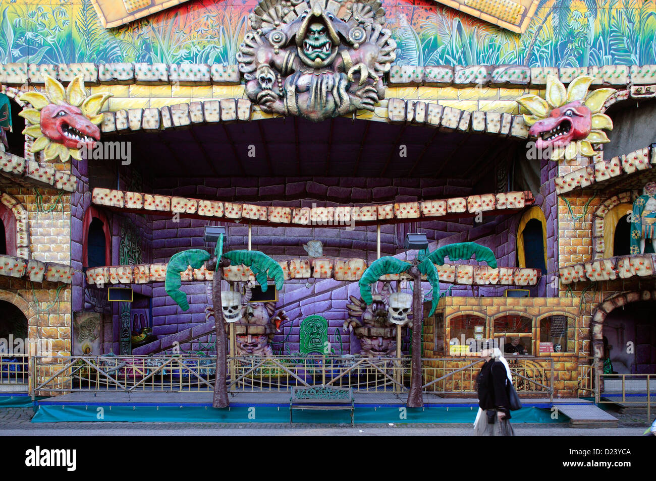 Hamburg, Germany, ghost train at the funfair Stock Photo - Alamy