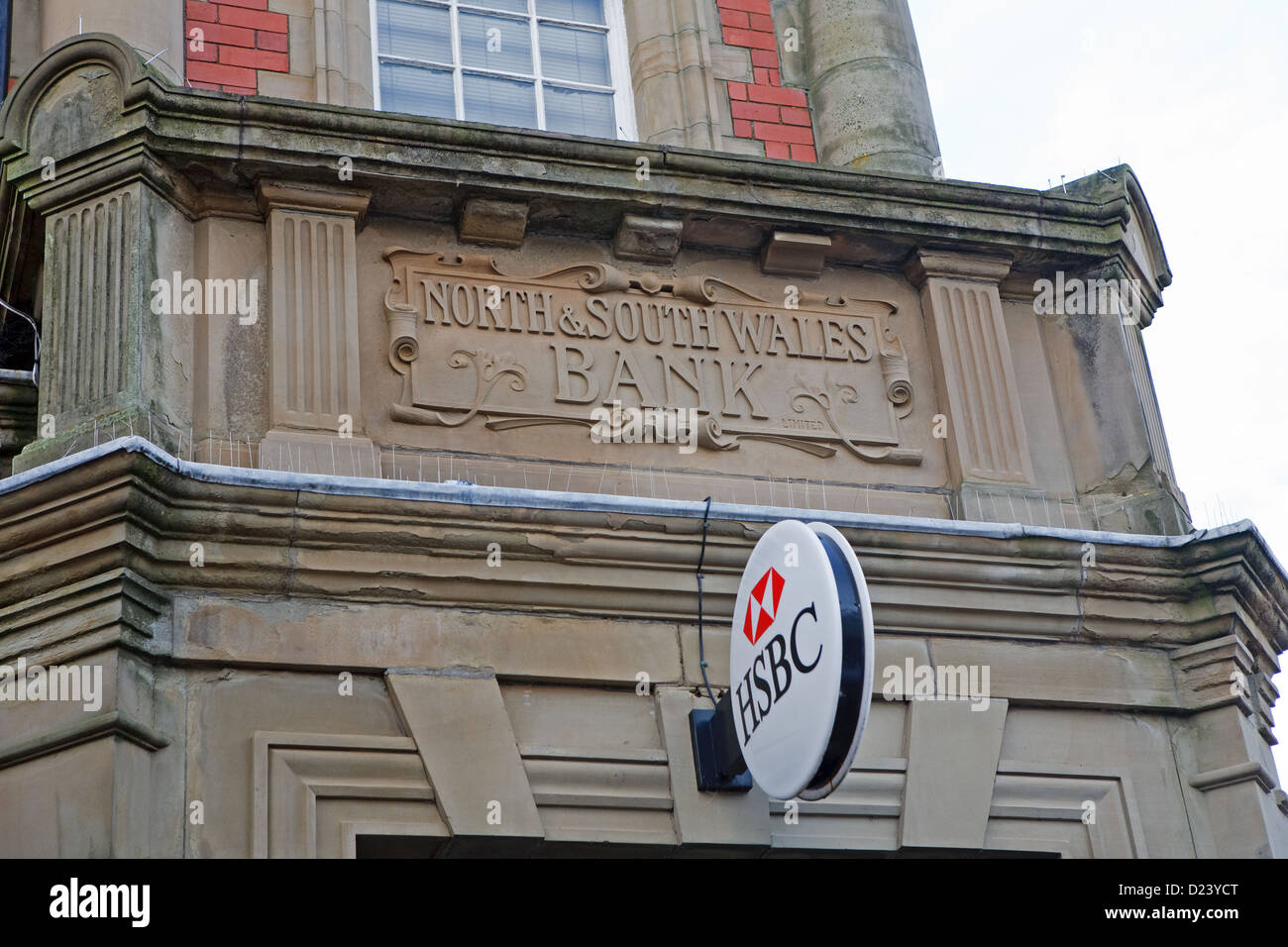 North & South Wales Bank in Holyhead now used by HSBC Stock Photo - Alamy