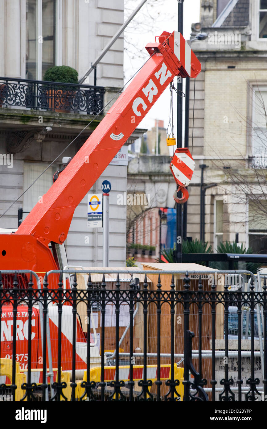 Machinery on a building site in London England Stock Photo - Alamy