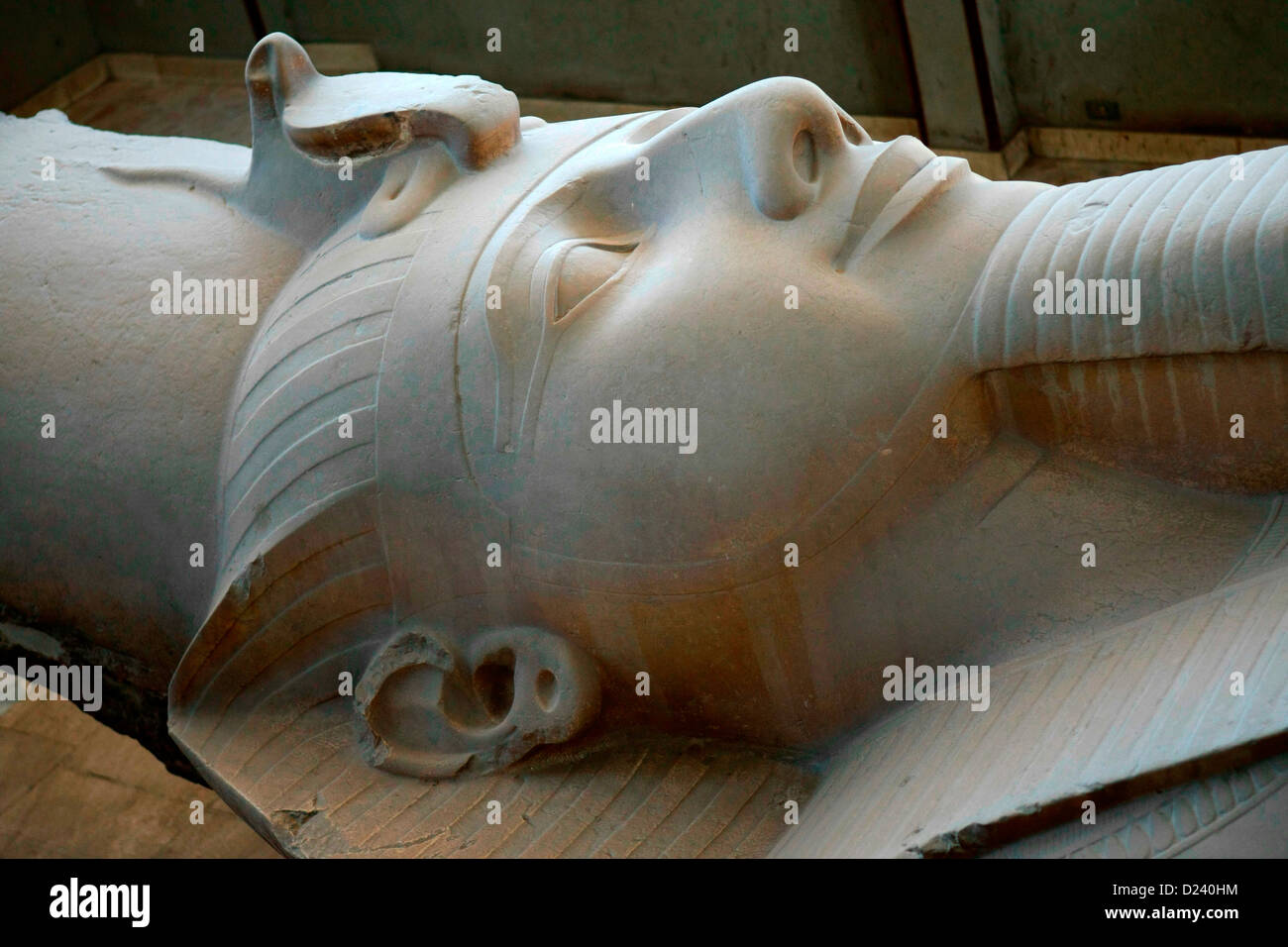 Colossus of Ramesses the Second at the museum in Memphis, near Cairo ...