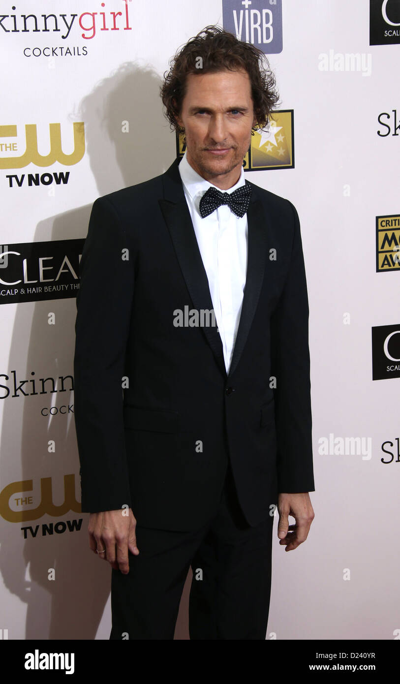 Actor Matthew McConaughey arrives at the 18th Annual Critics' Choice ...