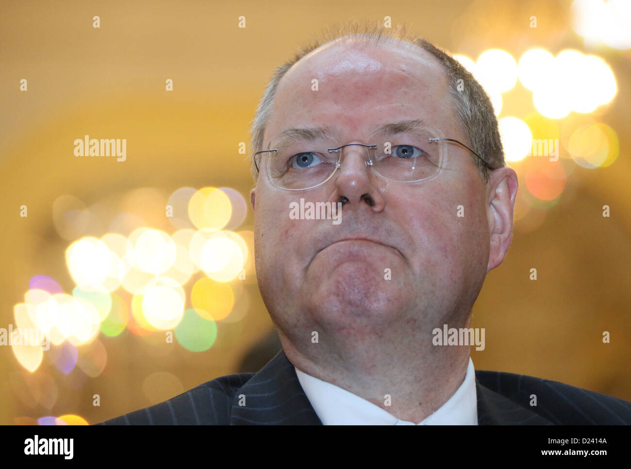 SPD chancellor candidate Peer Steinbrueck arrives for the meeting of ...