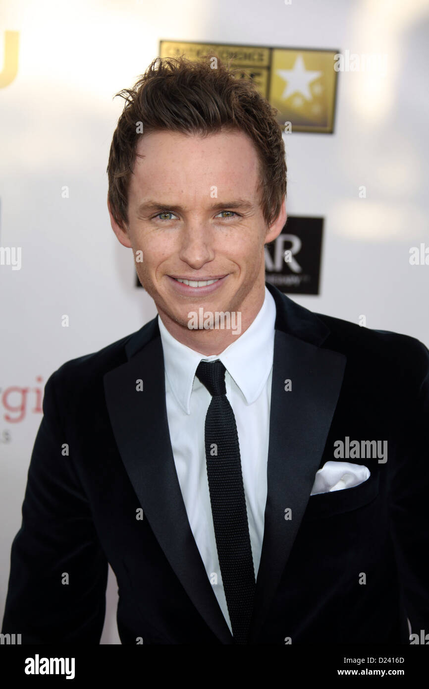 British actor Eddie Redmayne arrives at the 18th Annual Critics' Choice ...