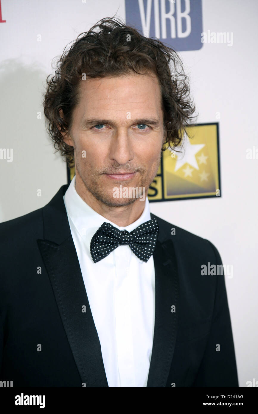 Actor Matthew McConaughey arrives at the 18th Annual Critics' Choice ...