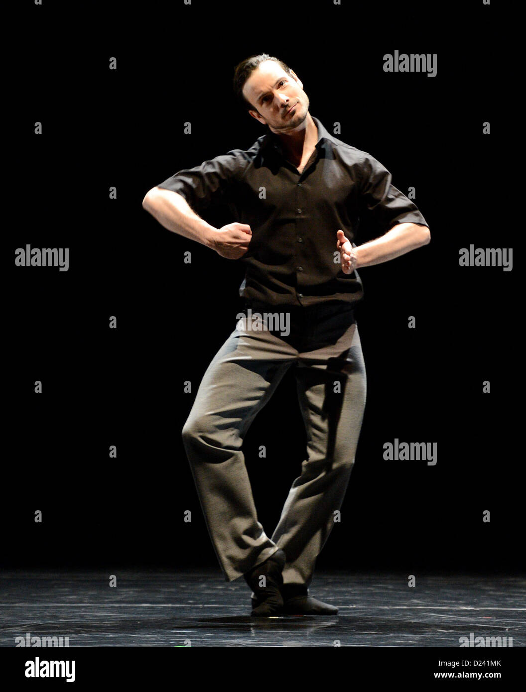 Eric Gauthier, head and dancer of Gauthier Dance Company, rehearses the ...