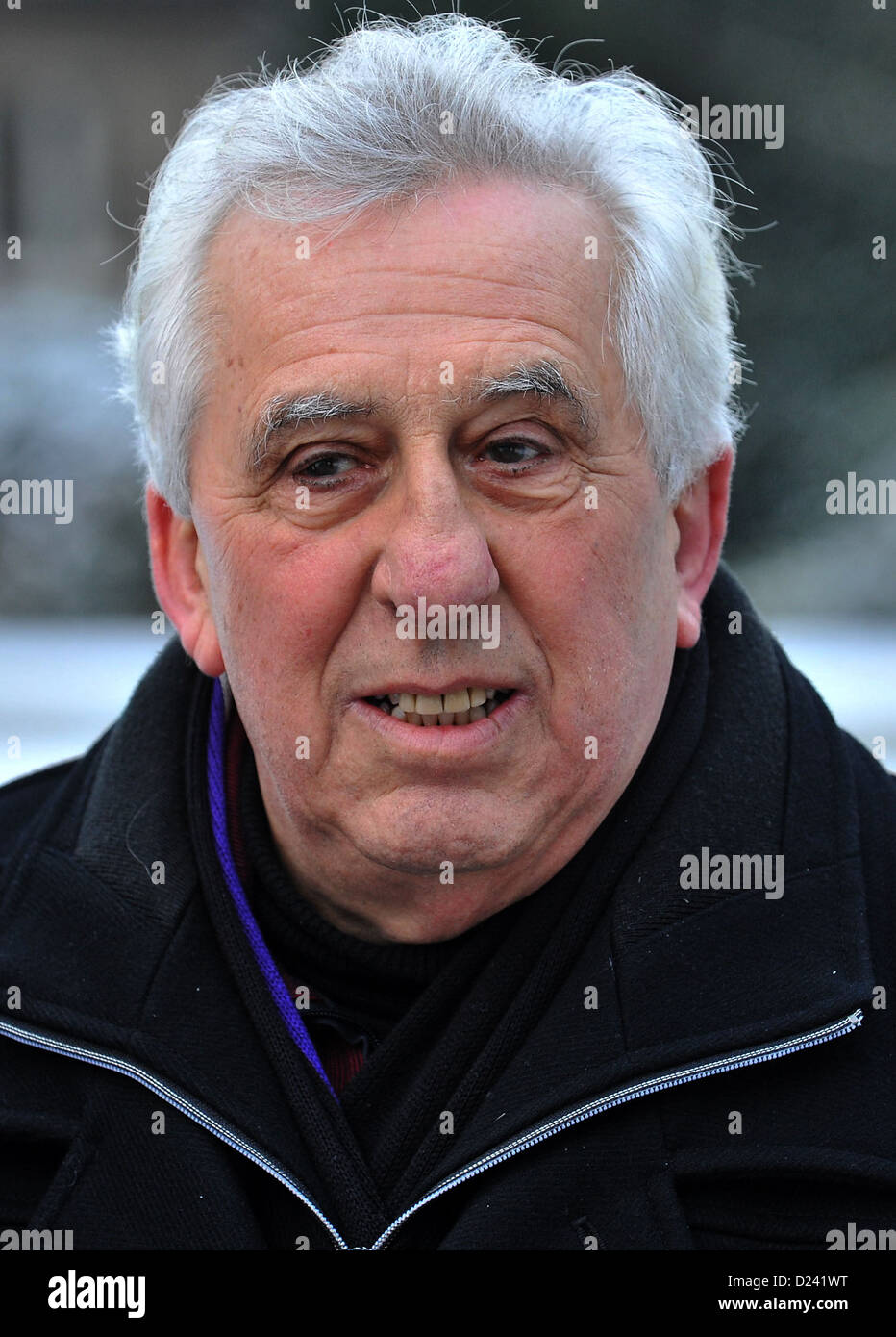 The last GDR leader Egon Krenz stands at the socialist cemetery in ...