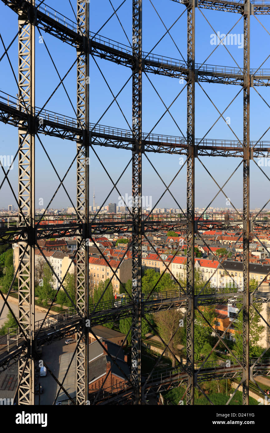 Berlin, Germany, looking through the Gasometer in Schoeneberg on Berlin ...