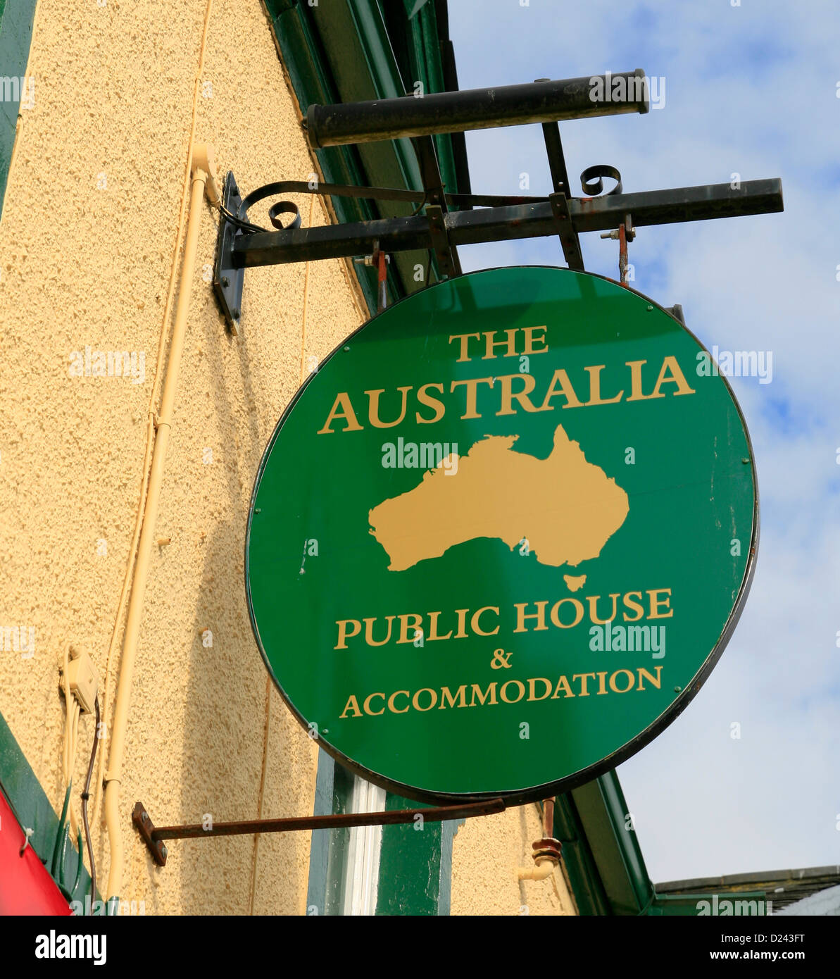 The Australia pub sign Porthmadog Gwynedd Wales UK Stock Photo - Alamy