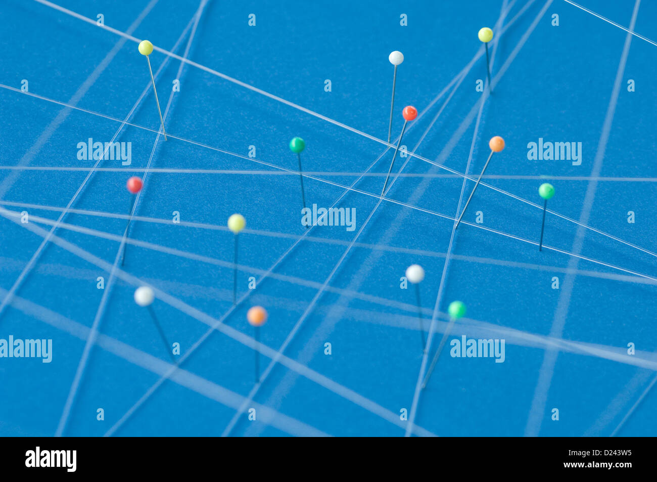 Network with pins hi-res stock photography and images - Alamy