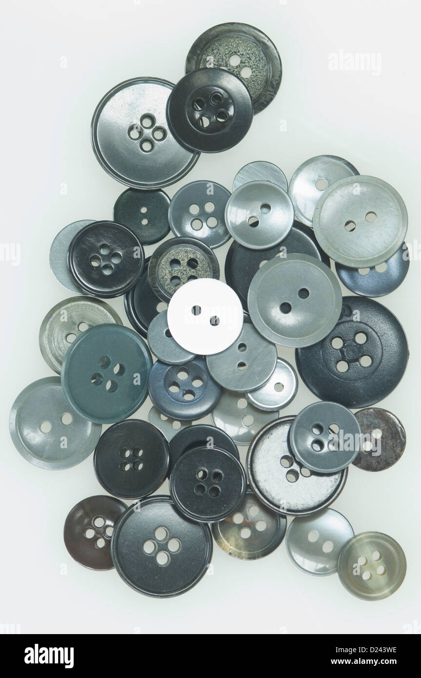 Variety of buttons on white background, close up Stock Photo - Alamy