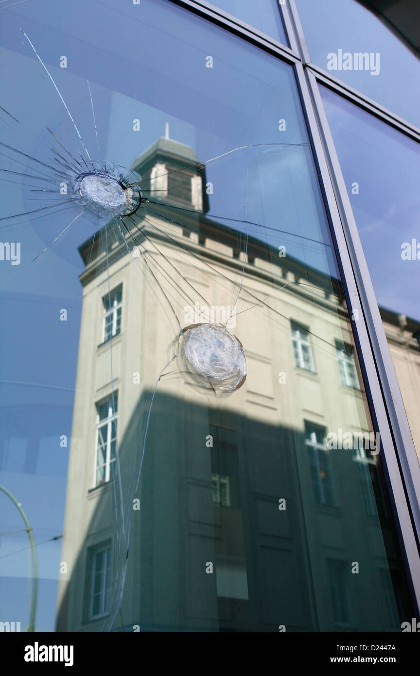 Berlin, Germany, broken window pane Stock Photo - Alamy