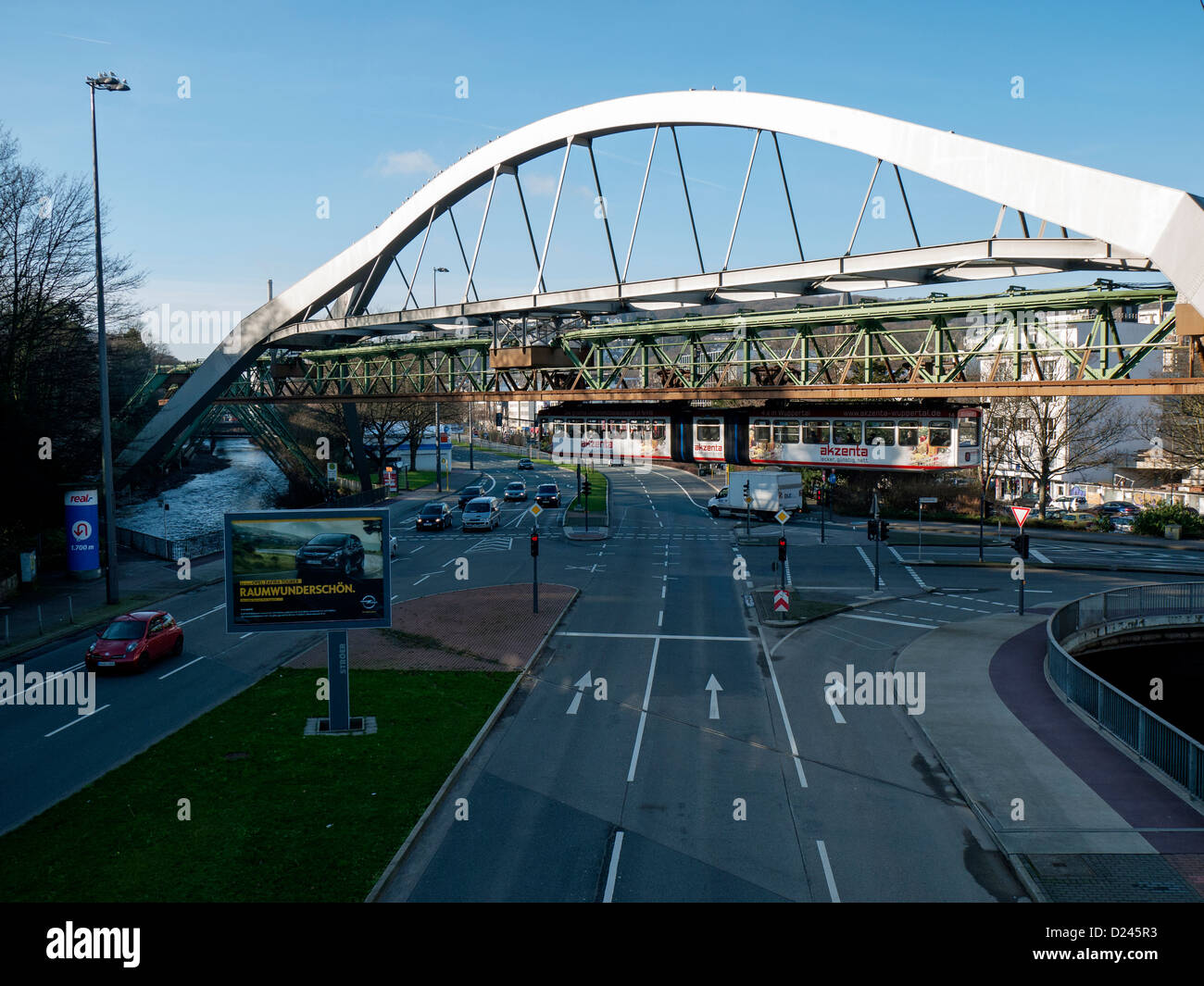 Monorail "Die Schwebebahn" in Wuppertal, Germany Stock Photo - Alamy