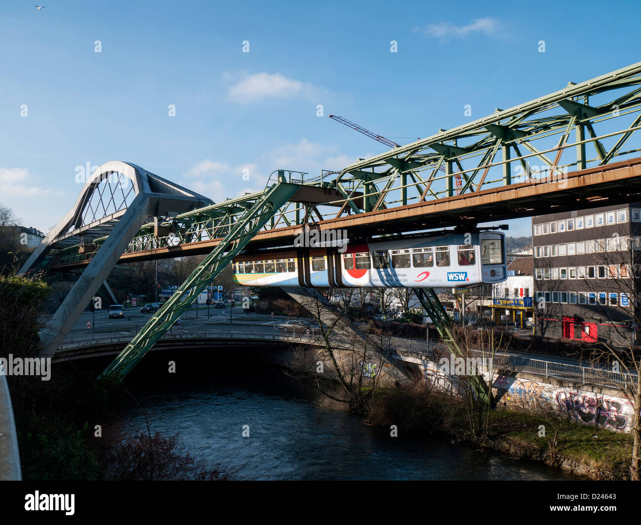Monorail "Die Schwebebahn" in Wuppertal, Germany Stock Photo - Alamy
