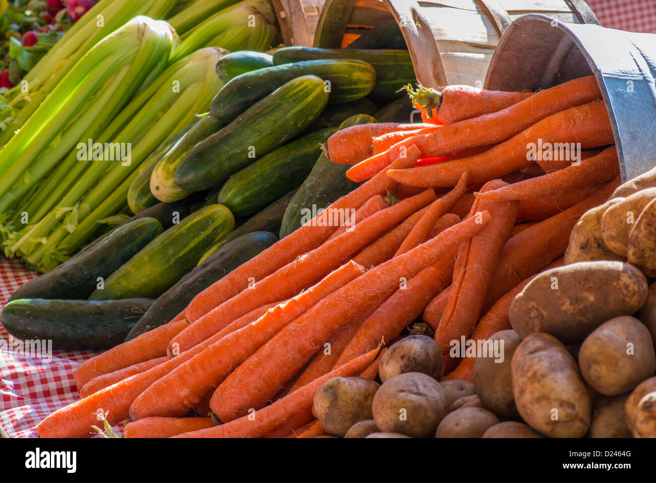 Farmers Market carrots celery cucumbers farm fresh fruits imported ...