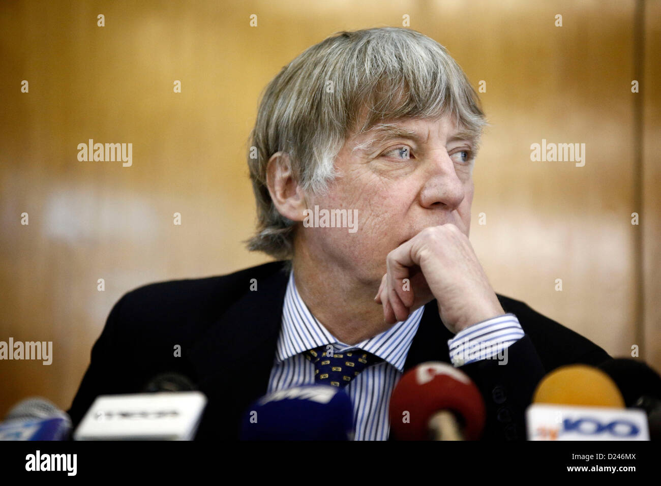 Thessaloniki, Greece. Jan. 14, 2013. Richard Hunter on the podium ...