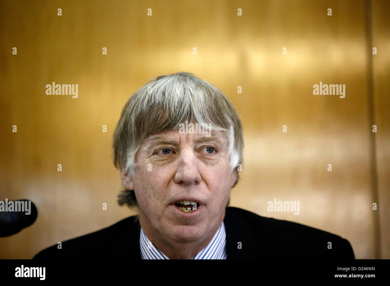 Thessaloniki, Greece. Jan. 14, 2013. Richard Hunter on the podium ...