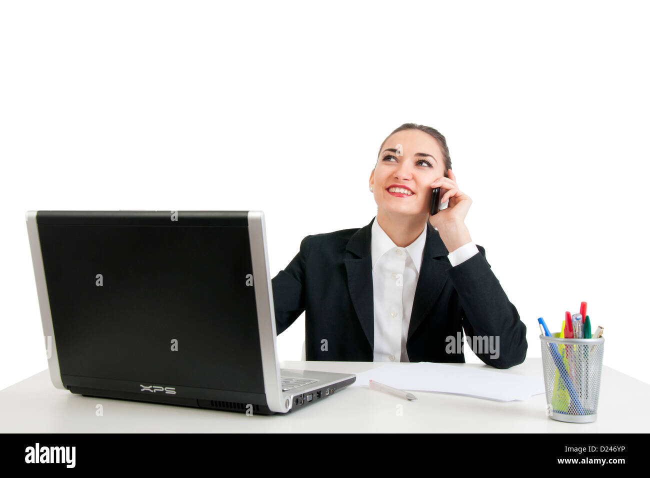 Young woman with mobile phone Stock Photo - Alamy