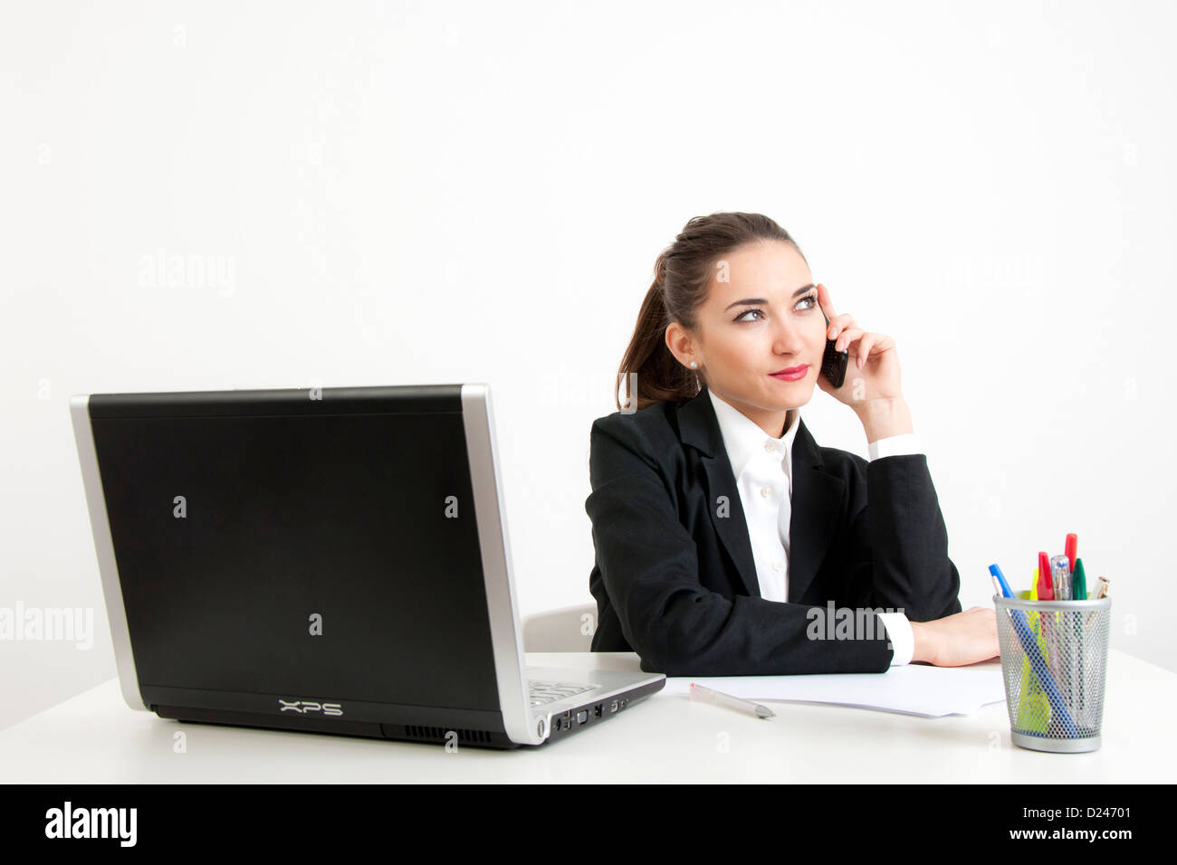 Young woman with mobile phone Stock Photo - Alamy