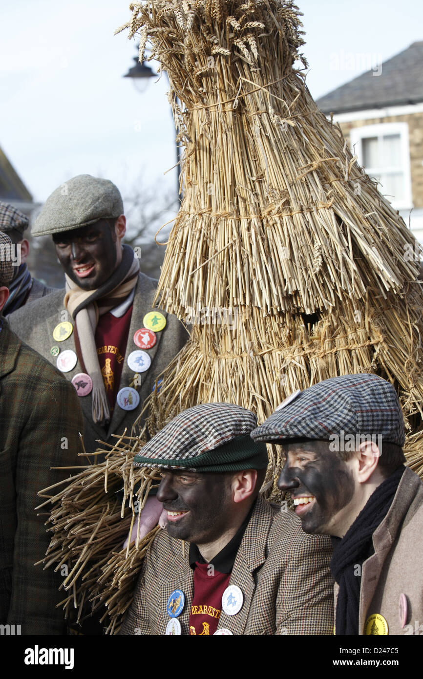 The traditional annual Whittlesea Straw Bear Festival held in January ...