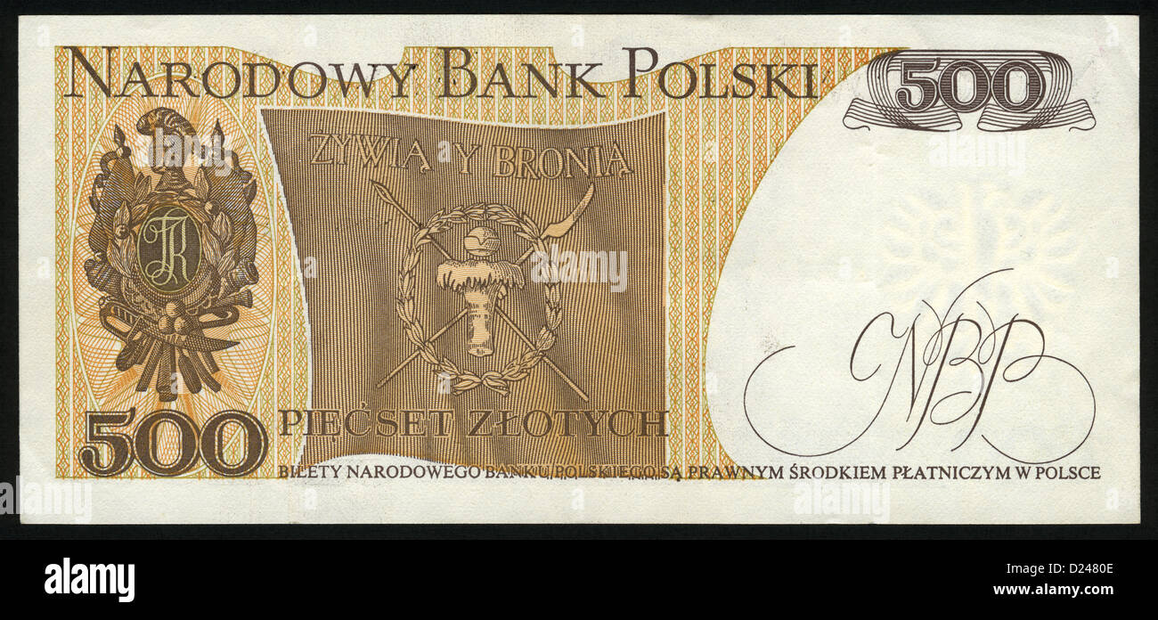 Old polish 500 zloty banknote hi-res stock photography and images - Alamy