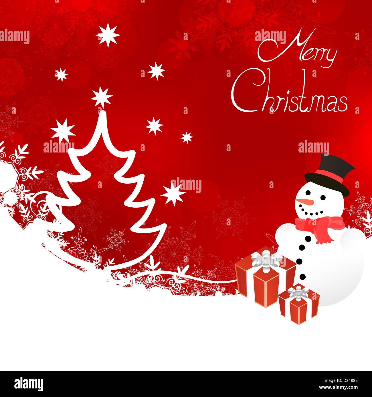 Winter scene - christmas card Stock Photo - Alamy