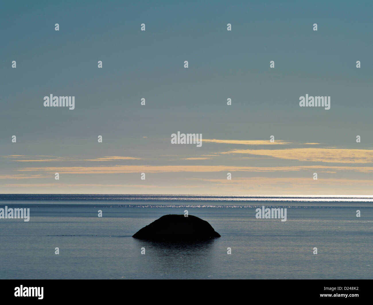 Isolated rock close inshore in the Sea of Norway Stock Photo - Alamy