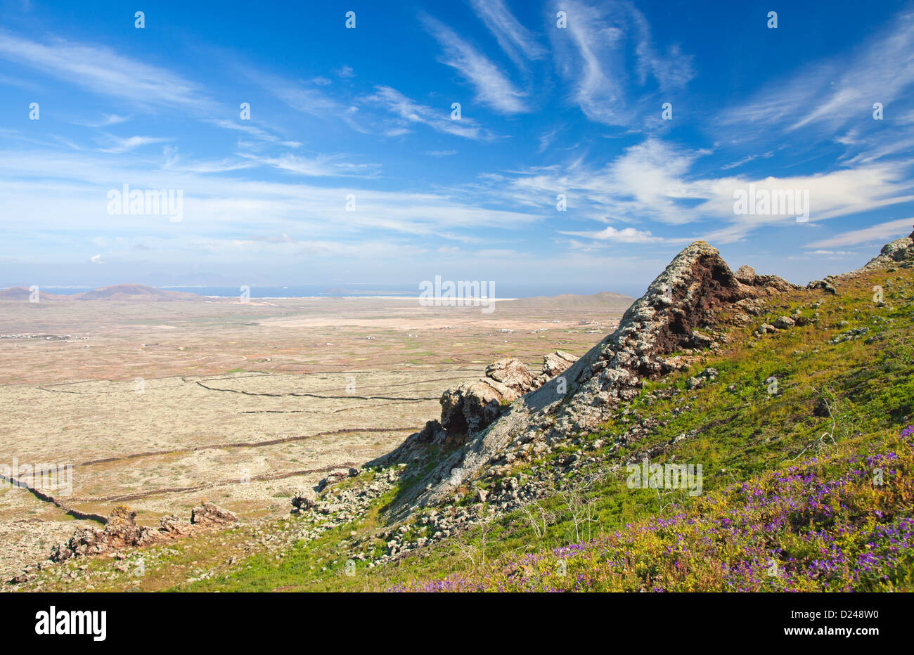 inland northern Fuerteventura, rock formations in Malpais de la Arena ...