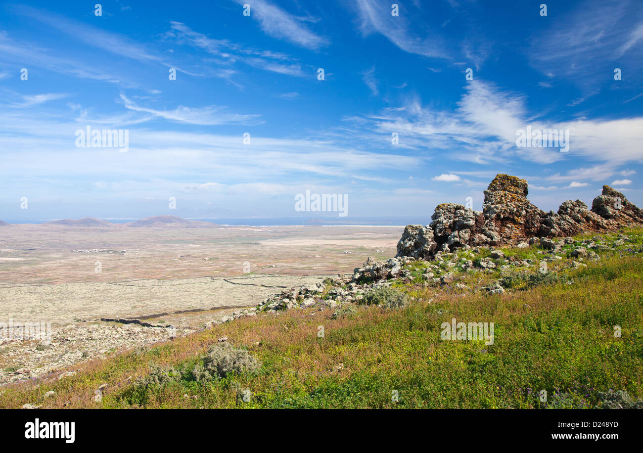 inland northern Fuerteventura, rock formations in Malpais de la Arena ...