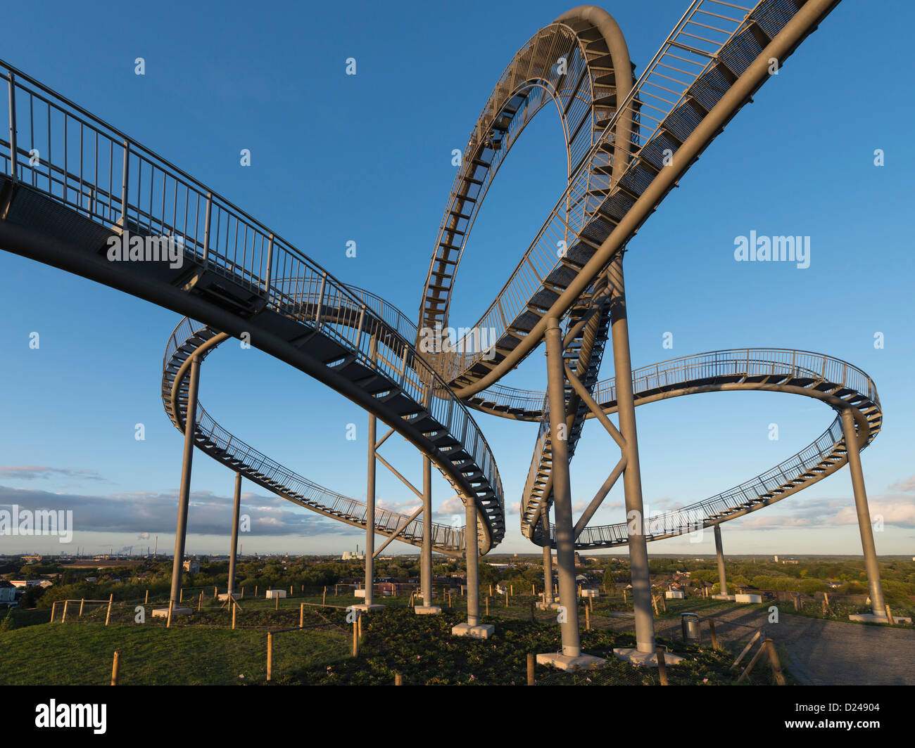 Germany, Duisburg, View of Tiger and Turtle art installation at ...