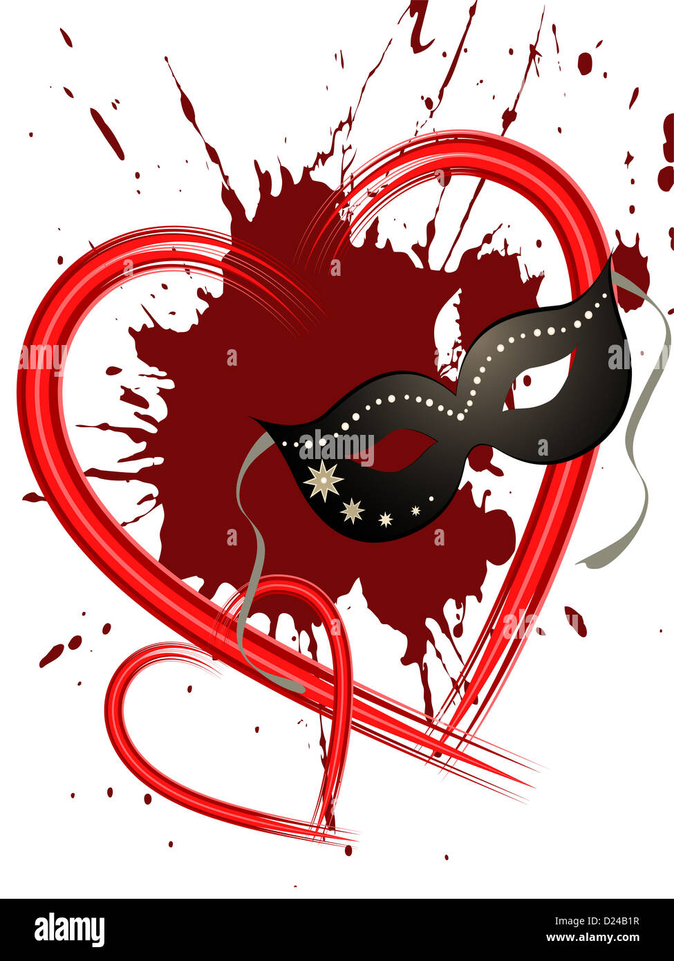 Heart and mask Stock Photo - Alamy
