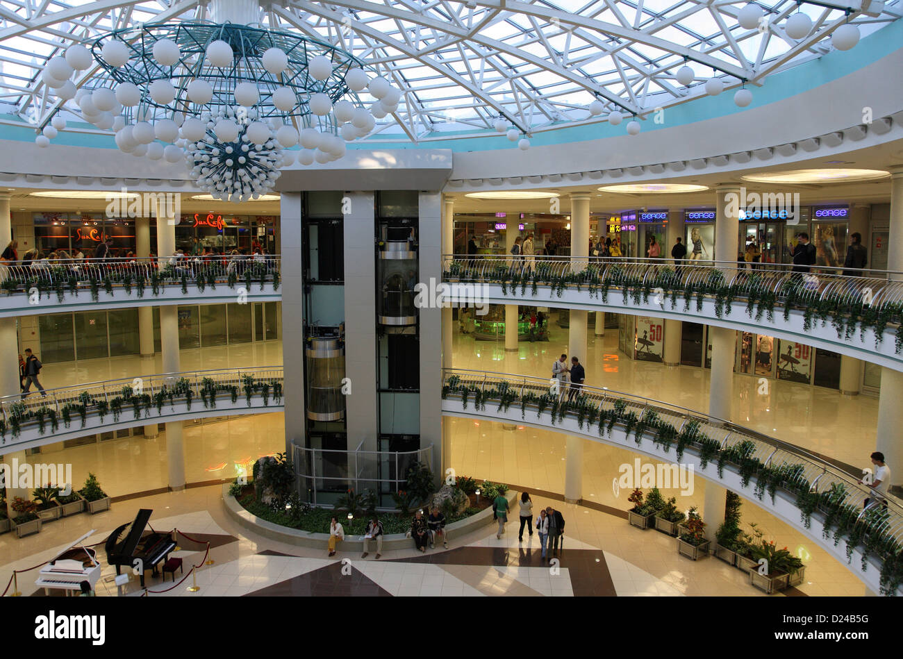 Minsk, Belarus, glass roof of the mall Stolitsa Stock Photo - Alamy