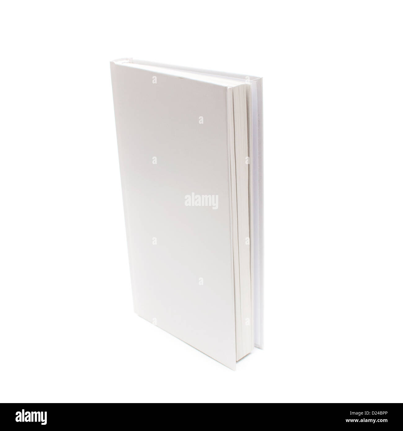 Blank book with white cover on white background Stock Photo - Alamy