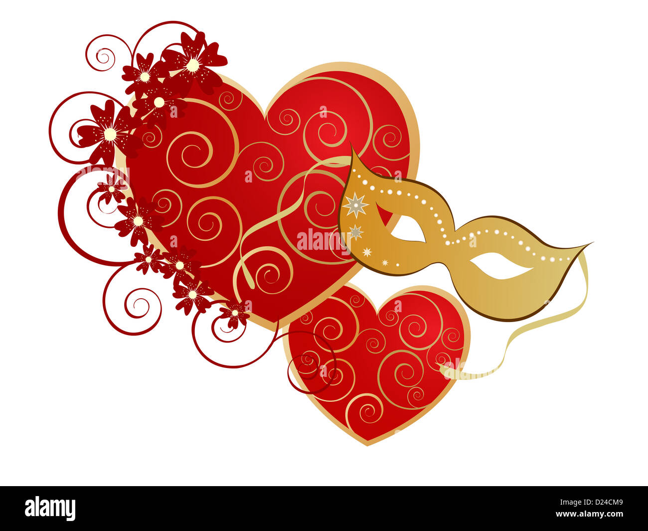 Heart and mask Stock Photo - Alamy
