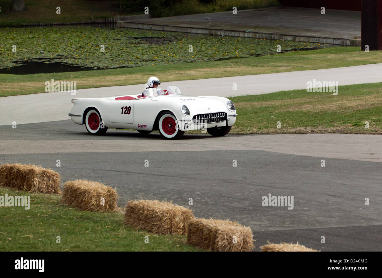 Tom Falconer driving a 1954 Chevrolet Corvette Speedster 5400, in the ...