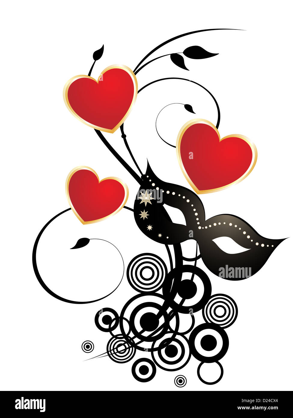 Heart and mask Stock Photo - Alamy