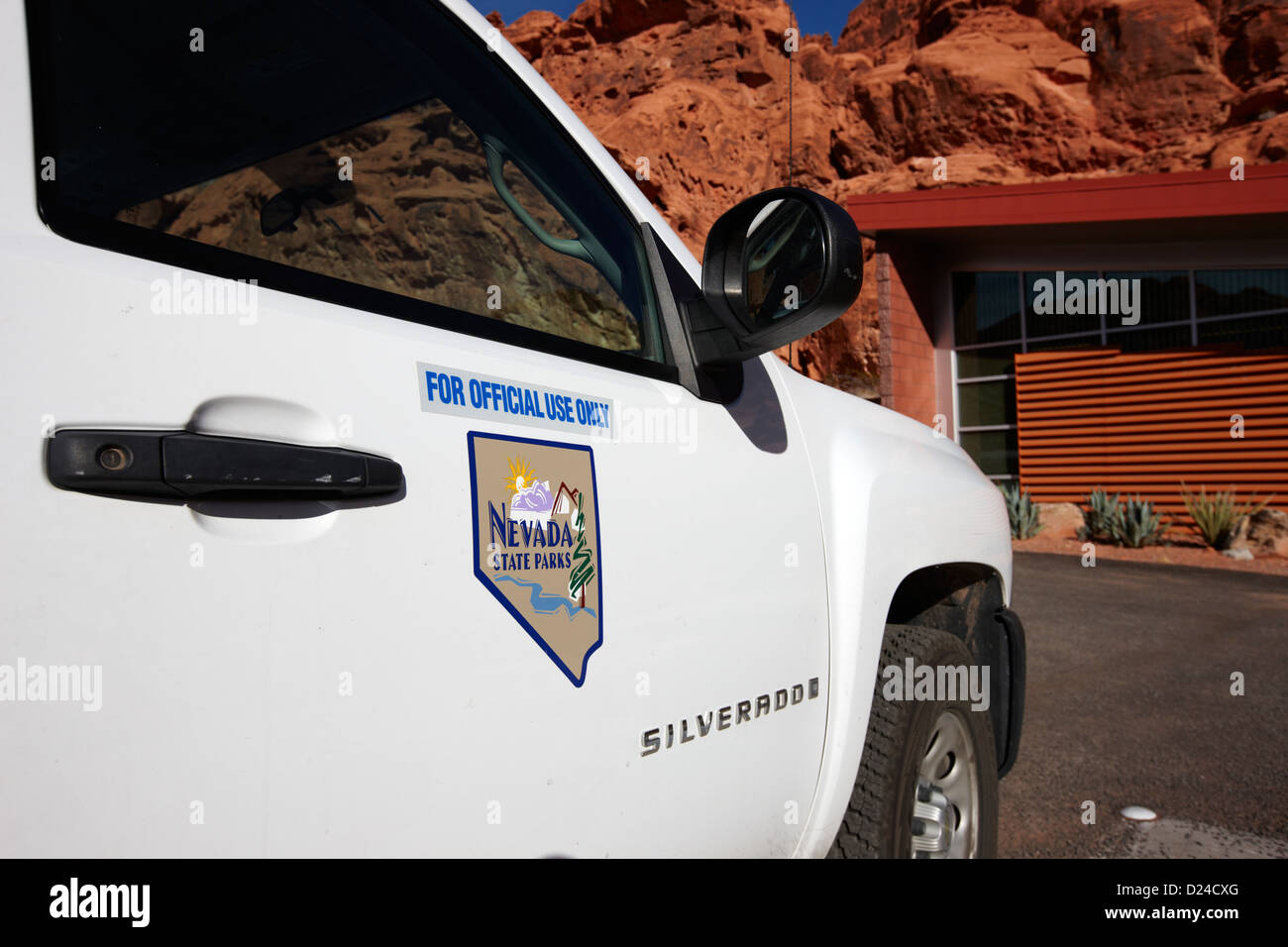 state park ranger vehicles at the valley of fire state park nevada usa ...