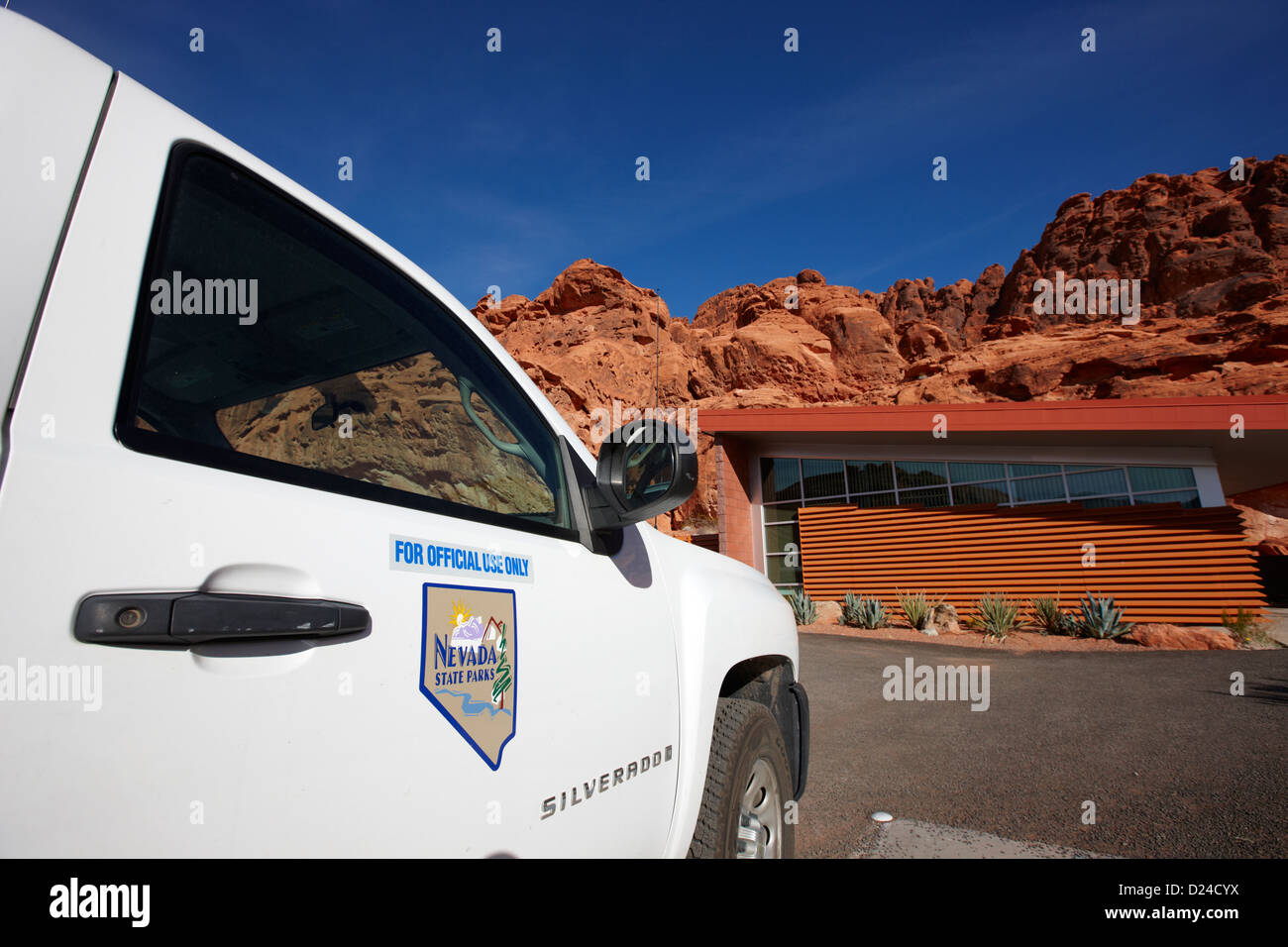 state park ranger vehicles at the valley of fire state park nevada usa ...