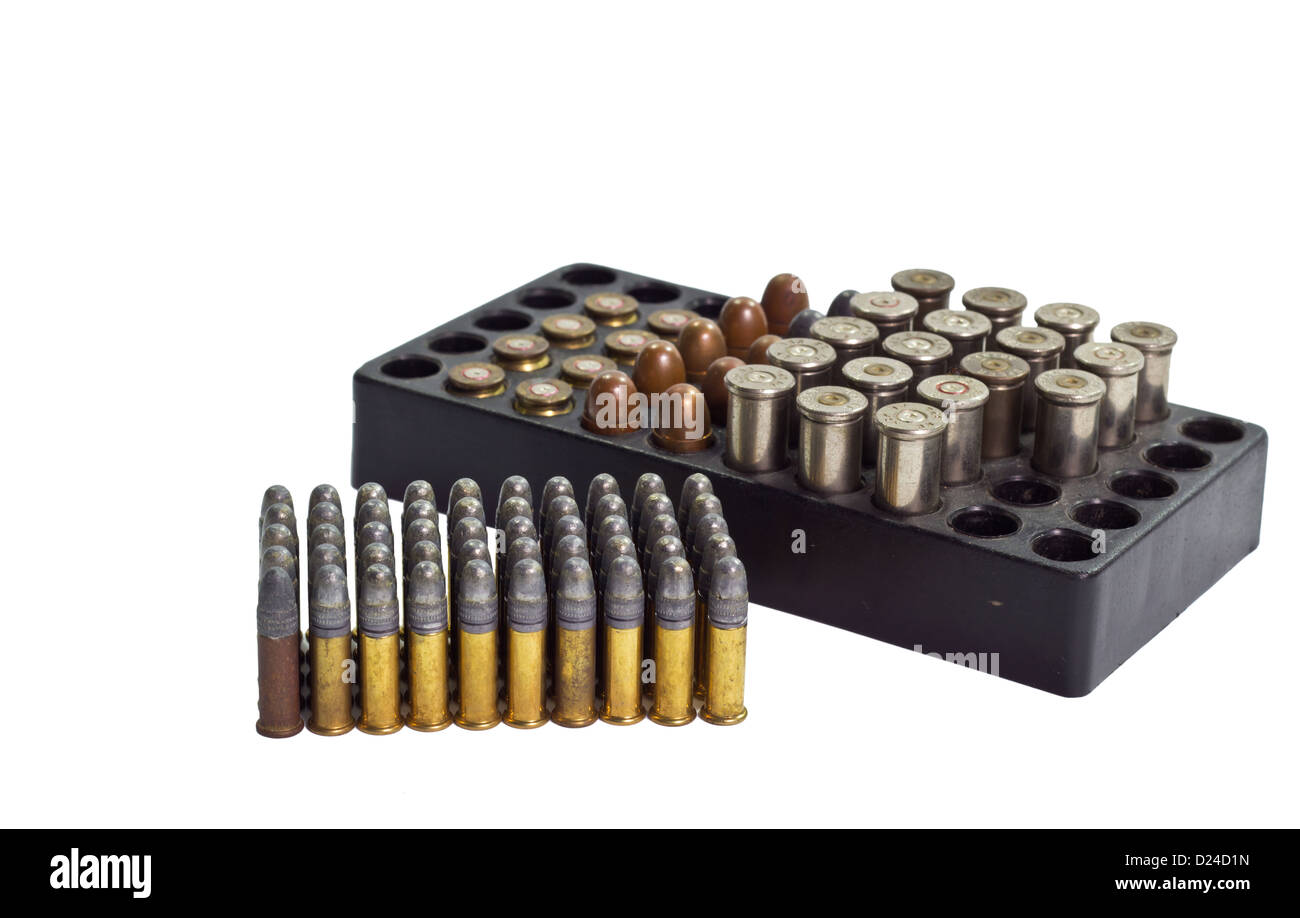 Many of Bullets and Bullet Shells on white background Stock Photo - Alamy