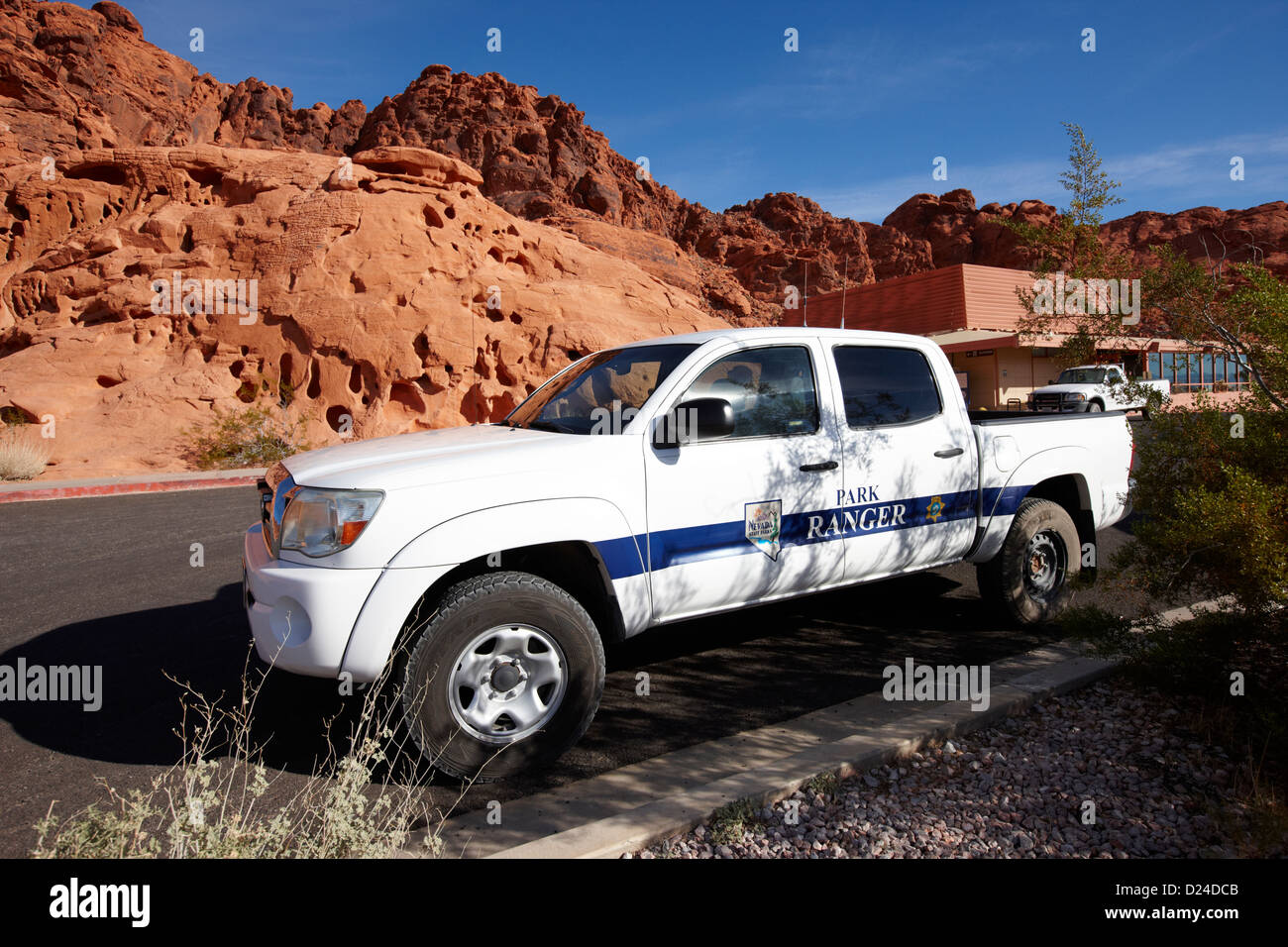 state park ranger vehicles at the valley of fire state park nevada usa ...