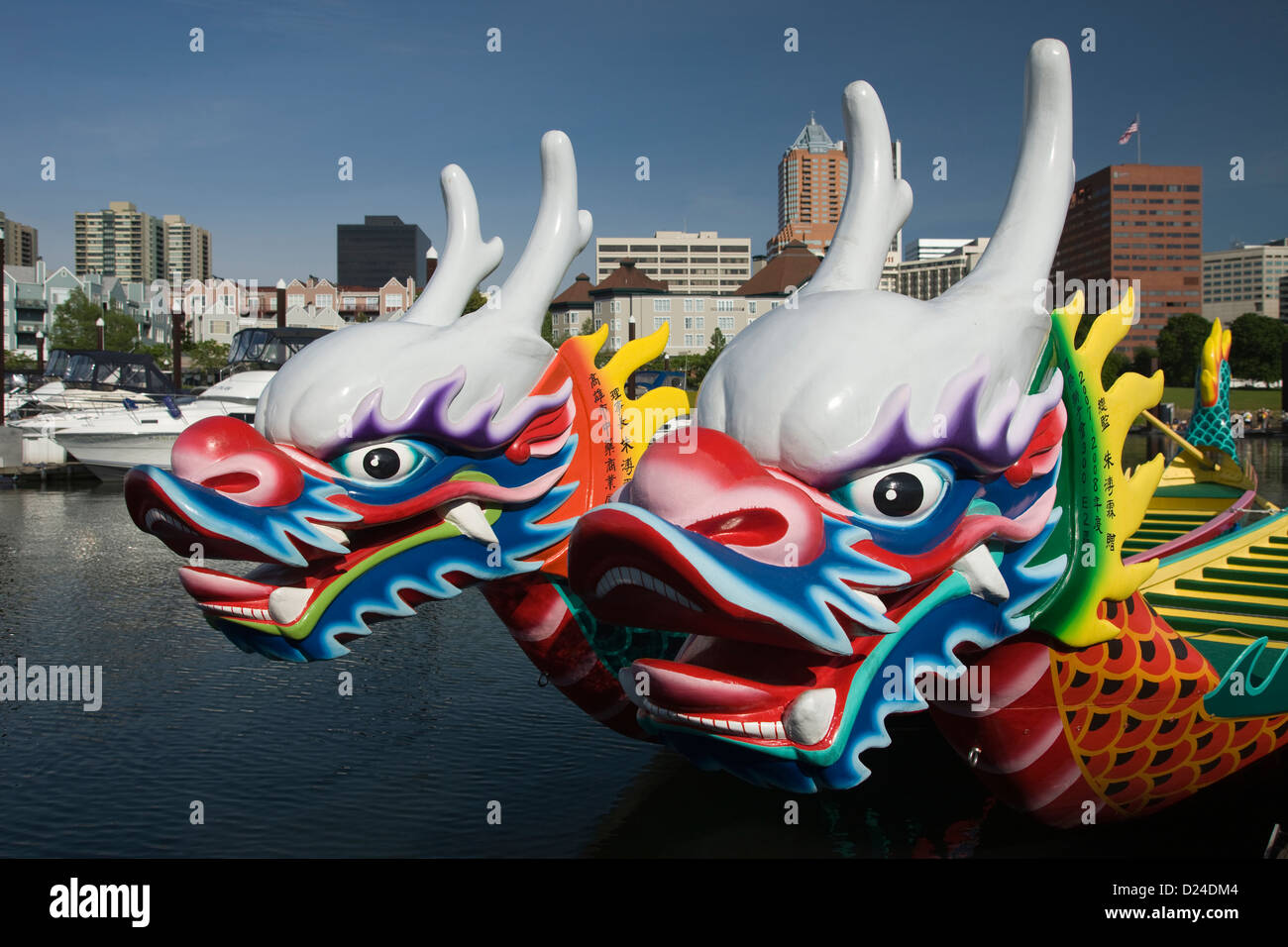 FACES OF DRAGON BOATS RIVER PLACE MARINA WILLAMETTE RIVER DOWNTOWN ...