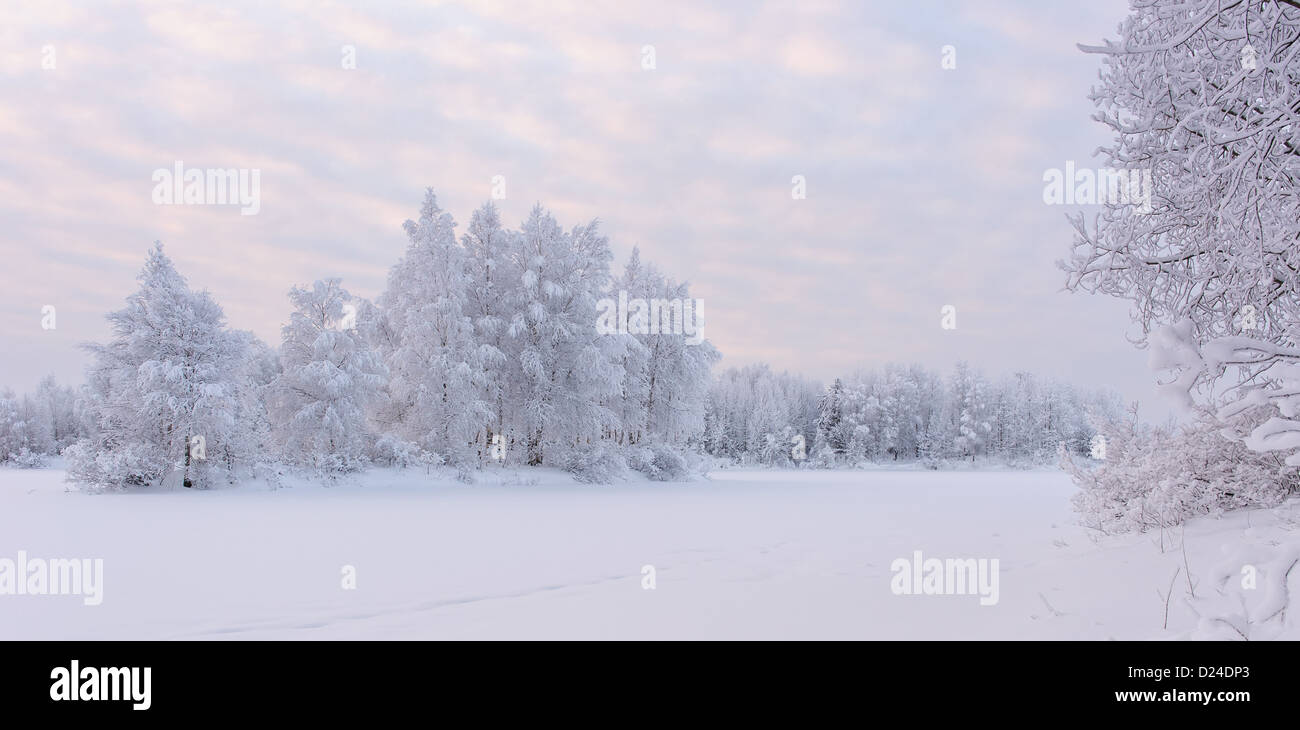Beautiful wintery landscape Stock Photo - Alamy