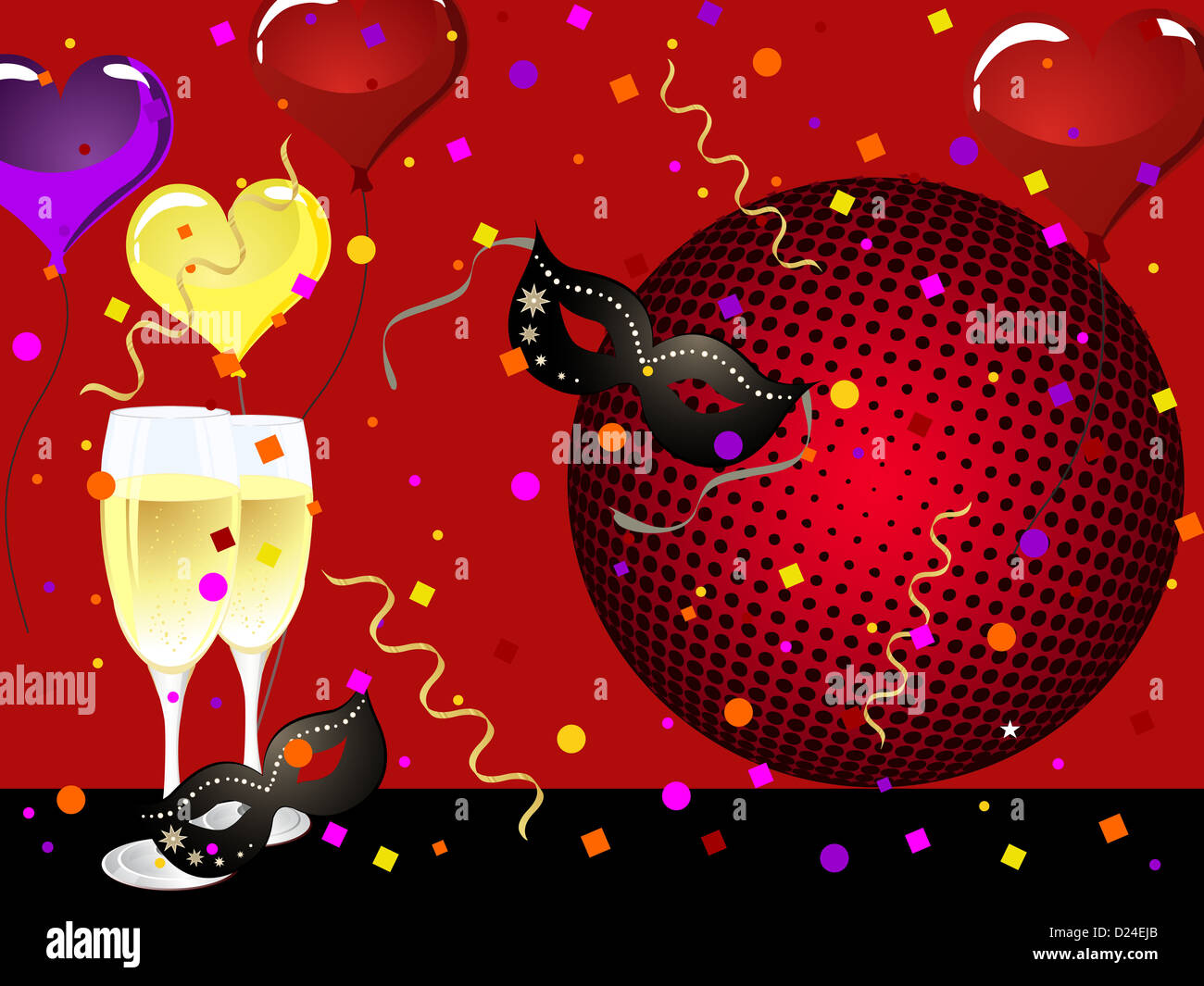 Party carnival wine glass hi-res stock photography and images - Alamy