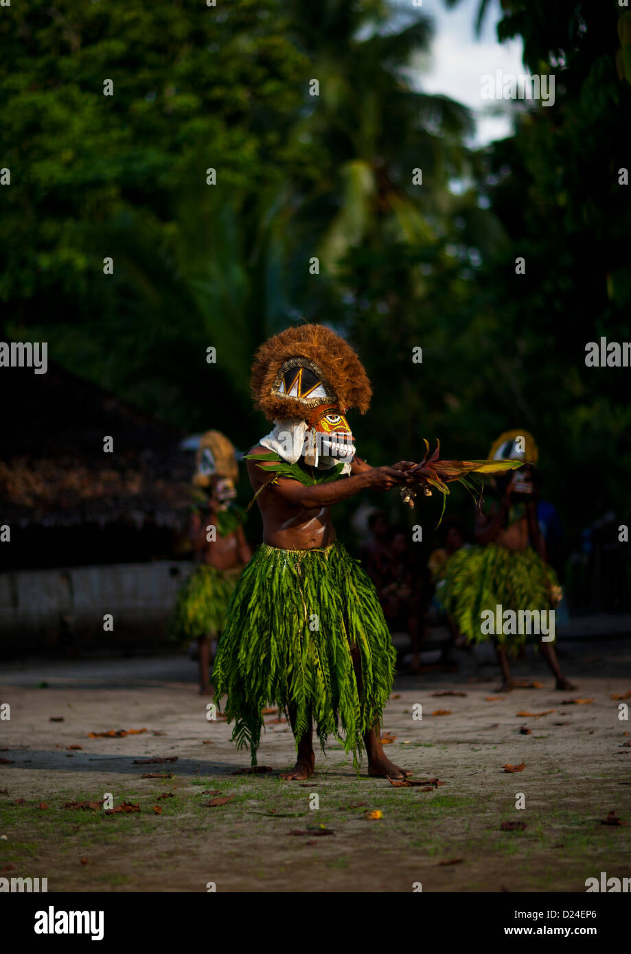 Malagan Tatuana Masks Dance, New Ireland Island, Papua New Guinea Stock ...