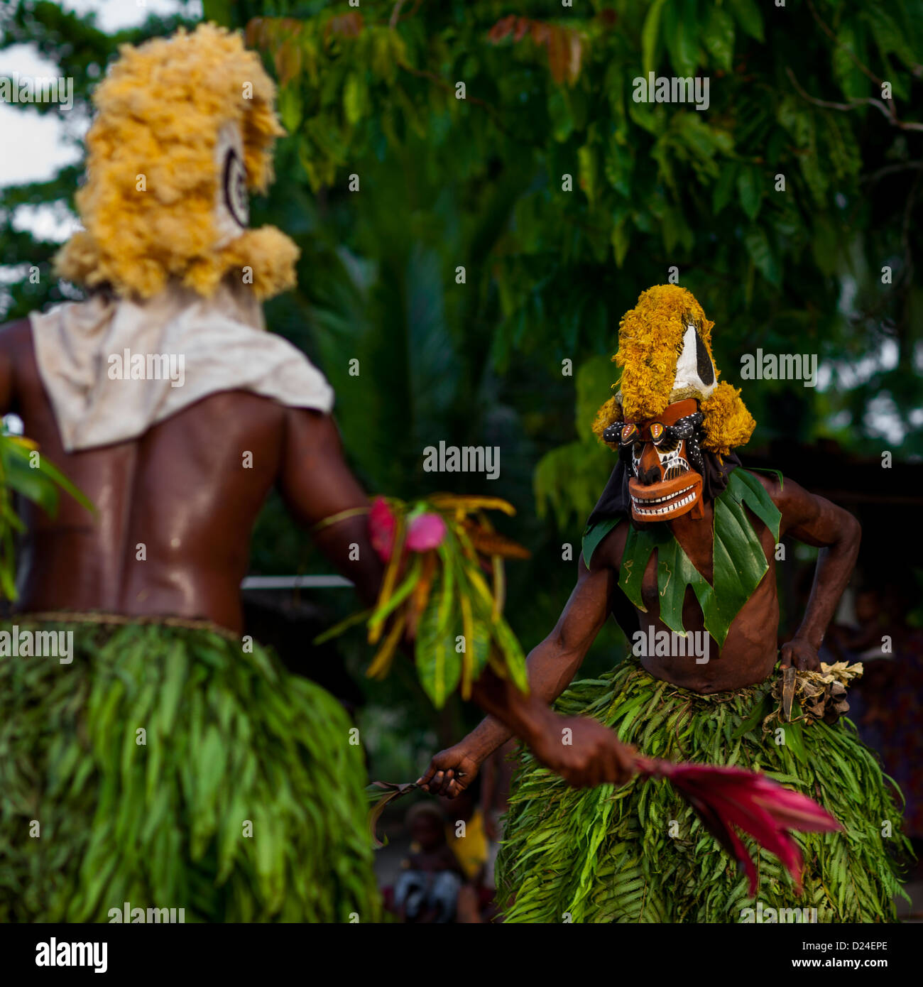 Malagan Tatuana Masks Dance, New Ireland Island, Papua New Guinea Stock ...