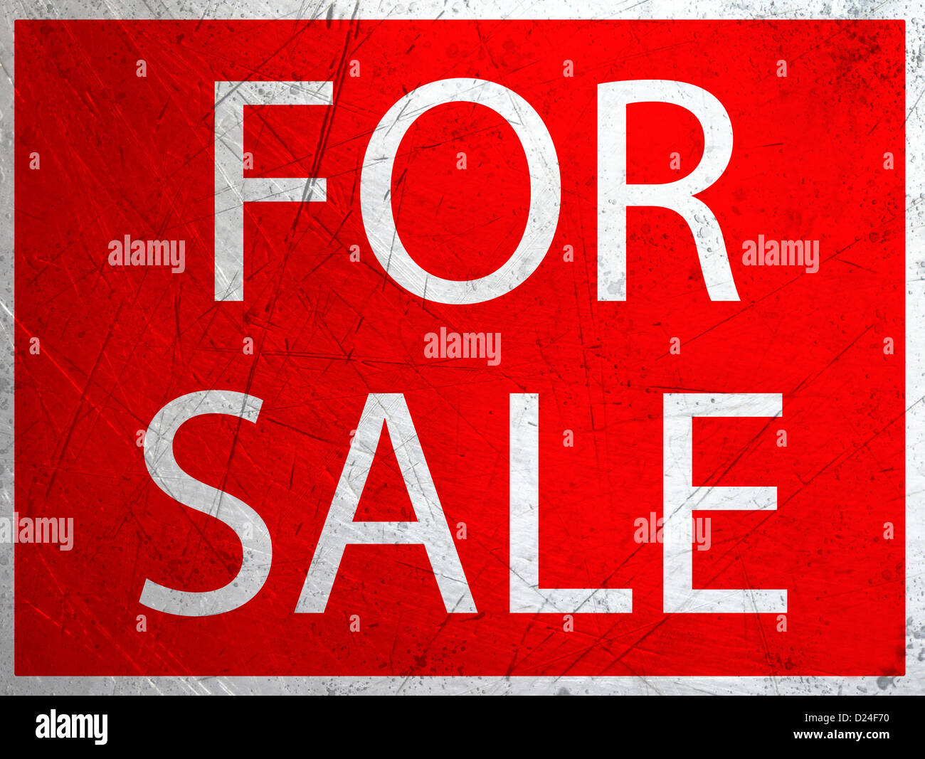 "FOR SALE" grunge metal sign Stock Photo - Alamy