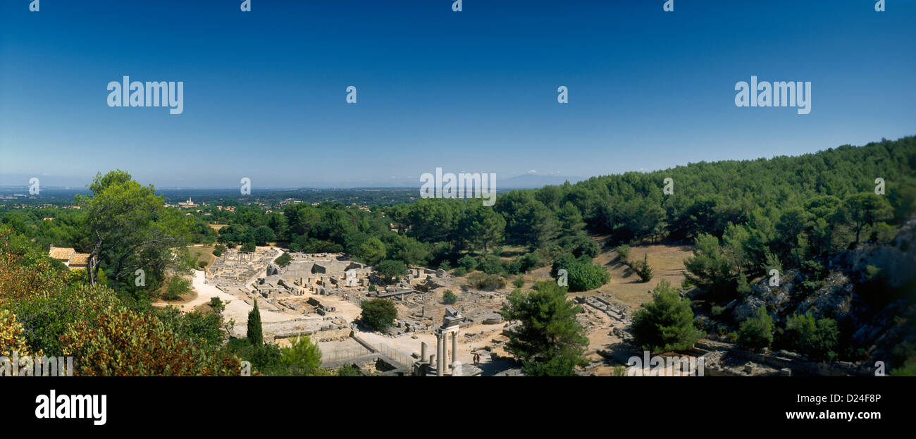 Glanum St Remy Provence France Overview of Roman City Stock Photo - Alamy