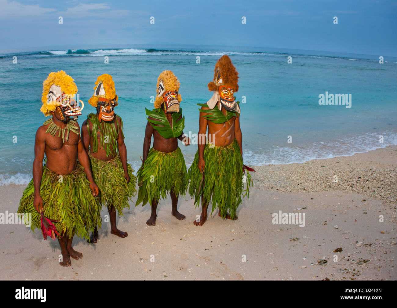 Malagan Tatuana Masks Dance, New Ireland Island, Papua New Guinea Stock ...